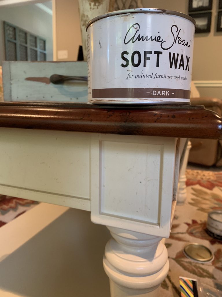How to Add Dark Wax to a Store Bought Table - Let's Paint Furniture!